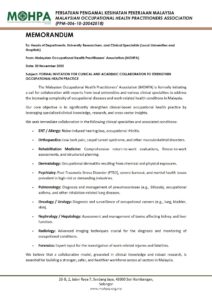 MOHPA – Malaysian Occupational Health Practitioners Association